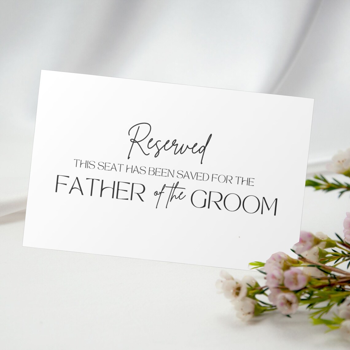 Reserved Seating Name Tag Template, Seating Card Printable Chair Tags ...