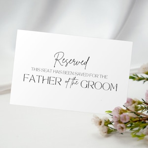 Reserved Seating Name Tag Template, Seating Card Printable Chair Tags ...