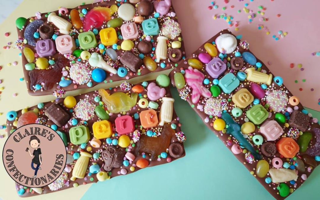 Barre de friandises au chocolat personnalisée / chocolat belge - Etsy ...
