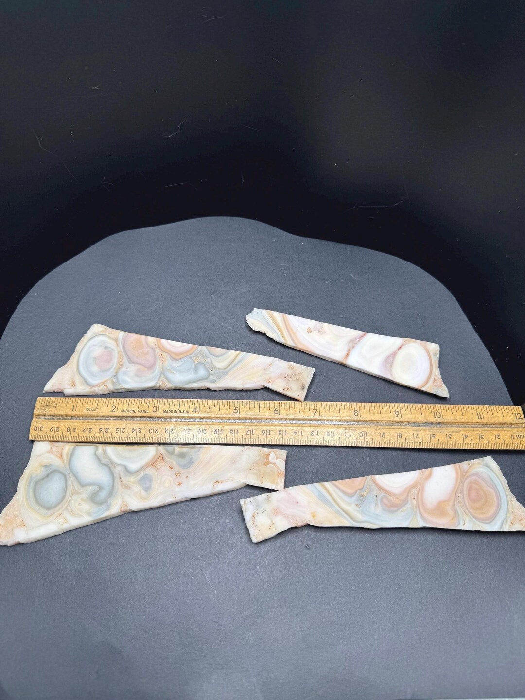 Beautiful Windy Mountain Agate Slabs. 4 Slabs. 268 Grams Total ...