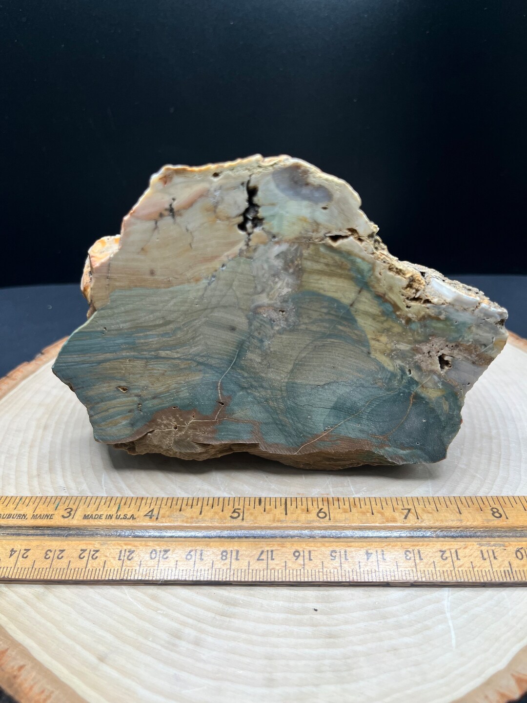 Outstanding Gary Green Jasper Cut Rough With Amazing Orbs. 29 Ounces ...