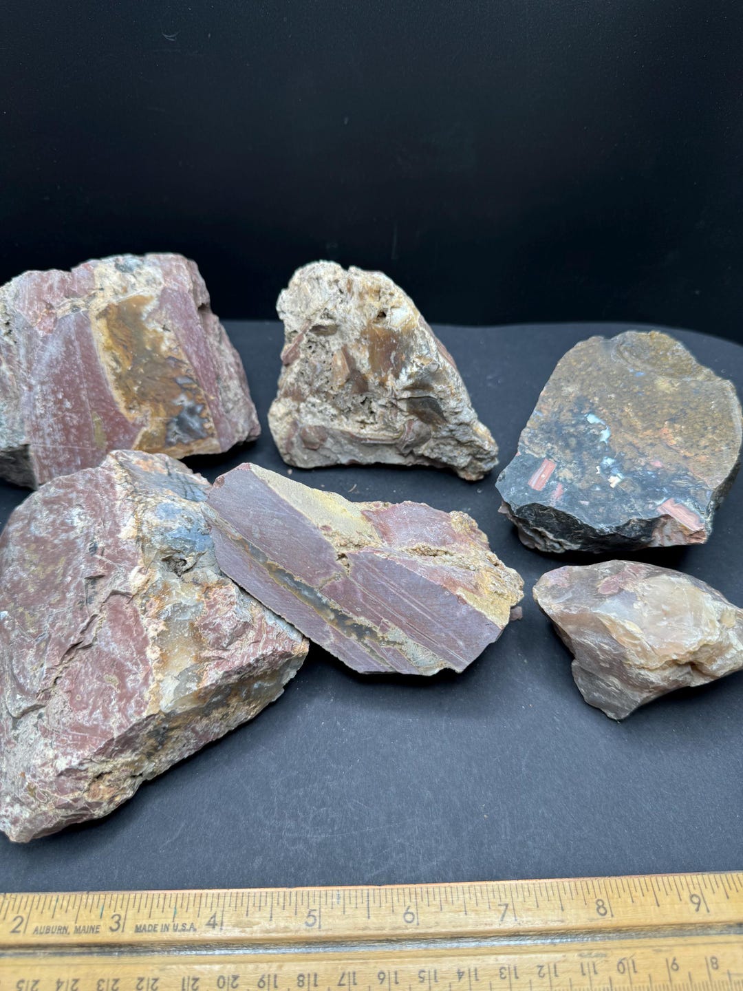 Old Stock Eagle Rock Plume/moss Agate Rough and Cut Rough Parcel. 5 ...