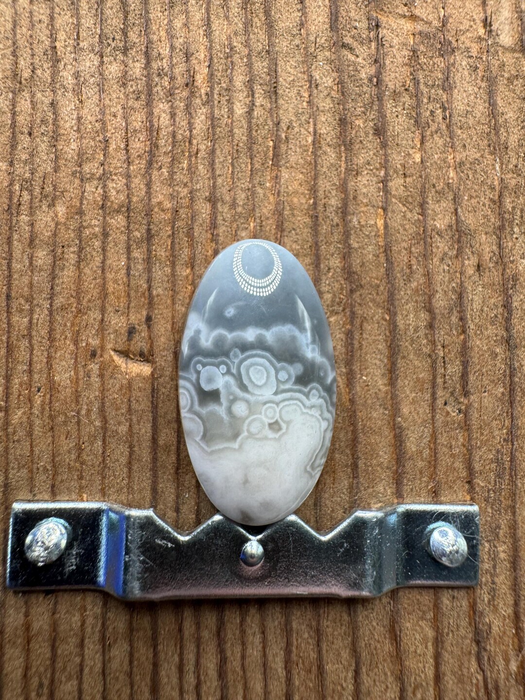 Beautiful and Rare “cold Water” Agate Cabochon. 3 Grams. 24mm X 13mm X ...