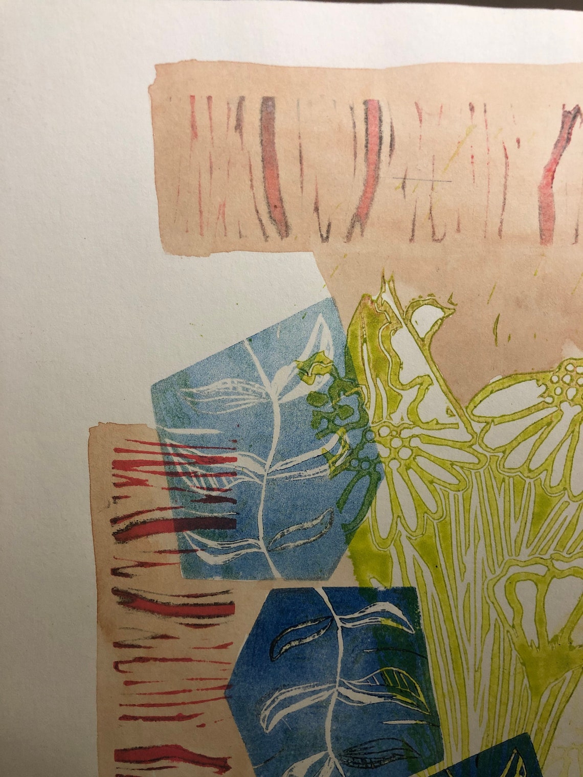 Multimedia Relief Print Collage - Etsy