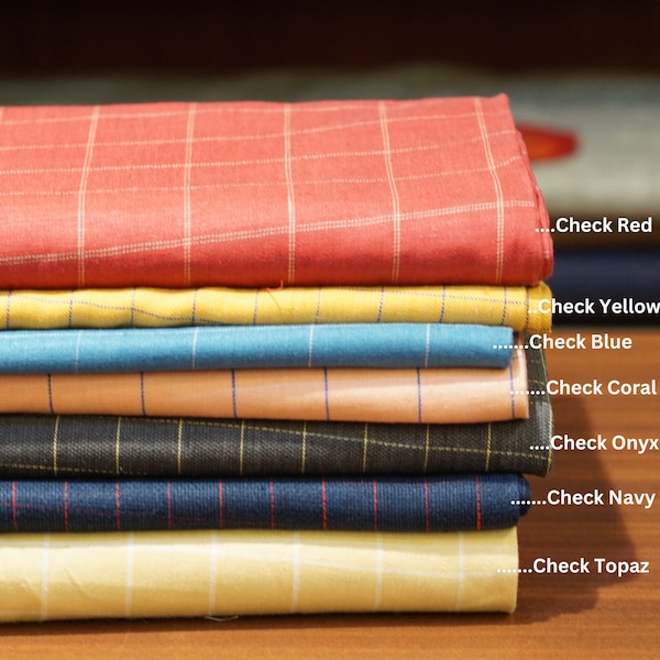 Checked Linen Fabric - Etsy