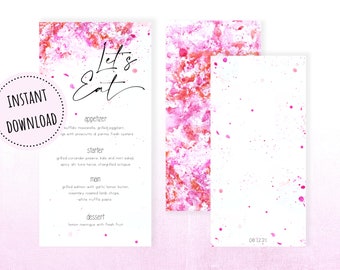 Bright Menu Template - Etsy