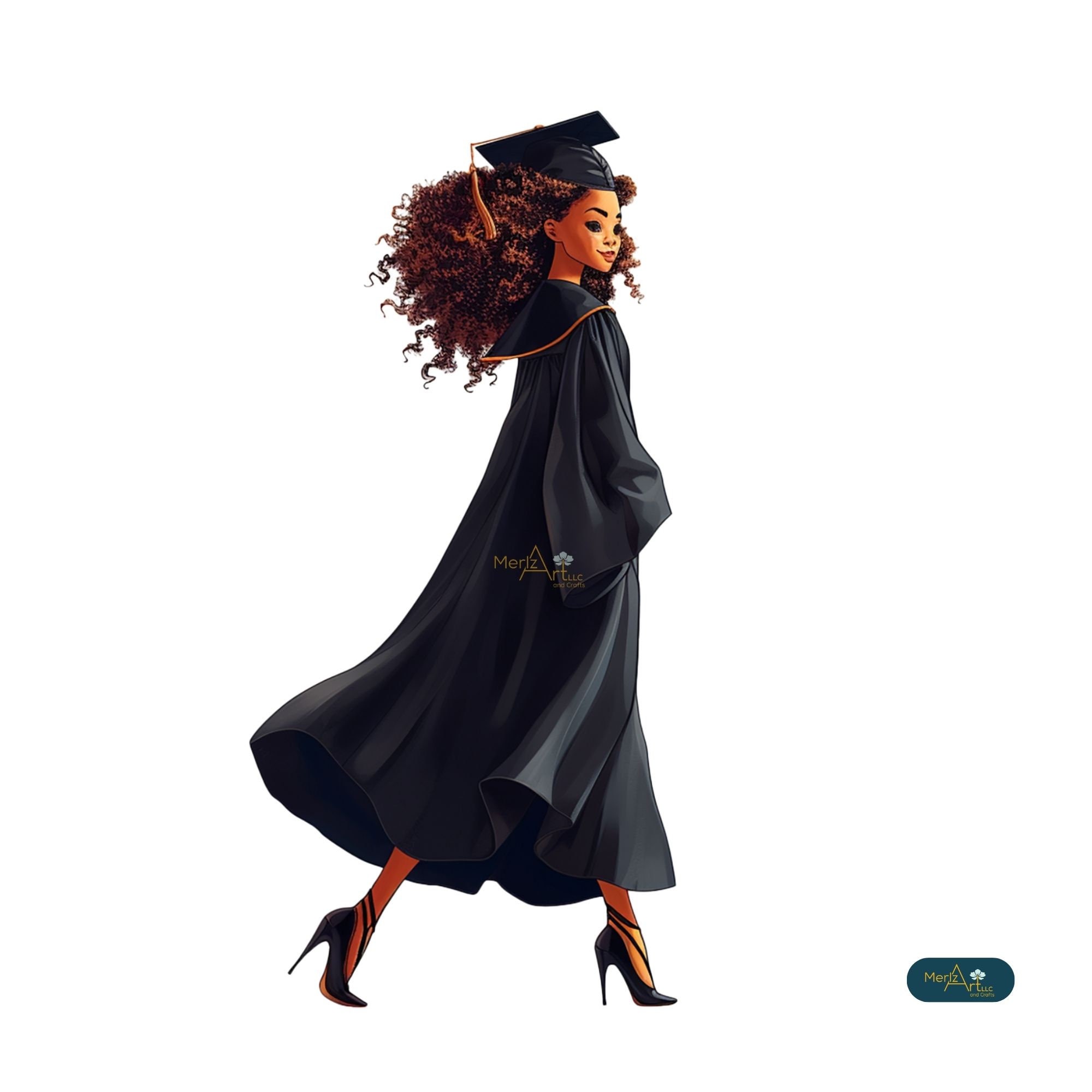 Graduation Girls Clipart, 8 PNG, Graduation Girl Digital Clipart PNG ...