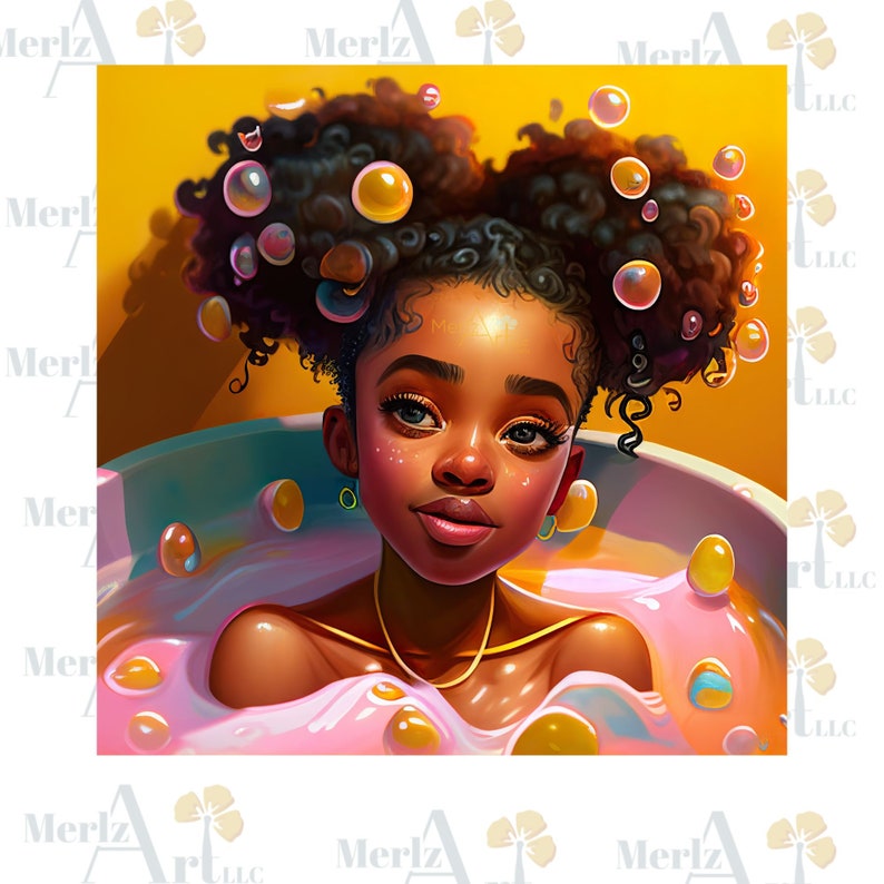 Pop Afro Chic Bundle, Afro Girls Clipart, African American Clipart ...