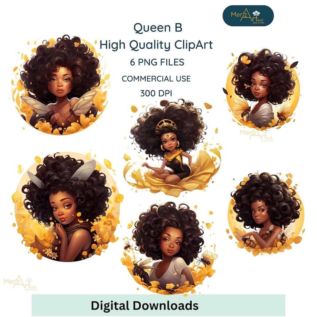 Queen Bee High Quality Clipart, Melanin Queens, Boss Lady, T-shirt ...