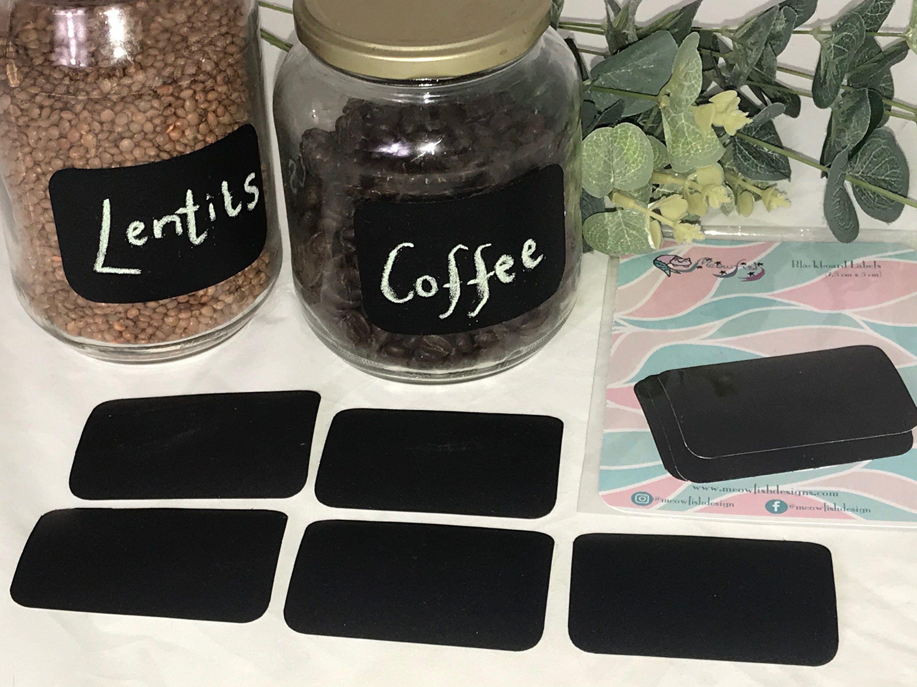 Organise Your Home with Stylish Reusable Large Blackboard Labels Pack ...