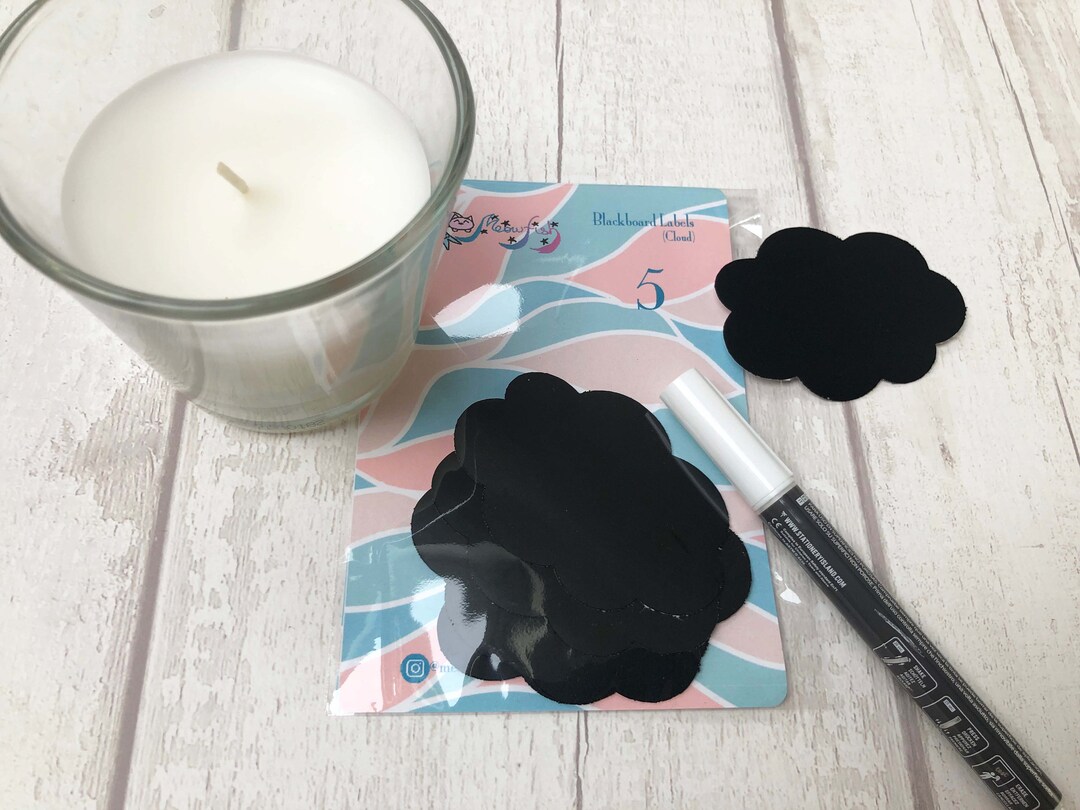 Kawaii Cloud Chalkboard Labels for Organization Reusable and Cute Pack ...