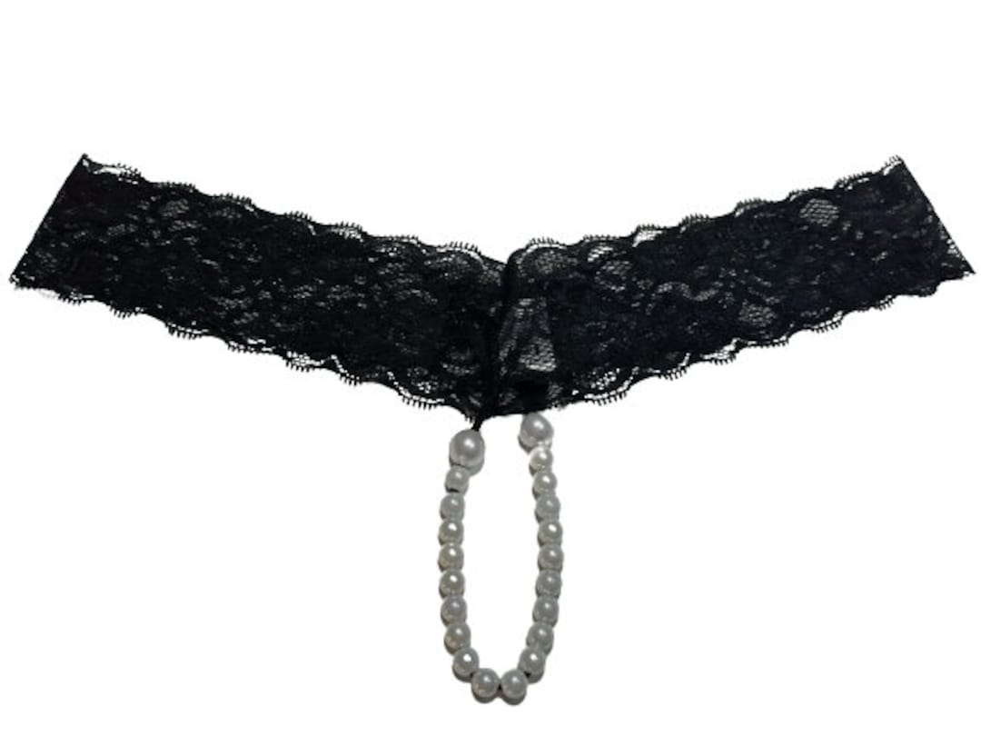 Jokerette Super Sexy Lace and Faux Pearls Thongs - Etsy