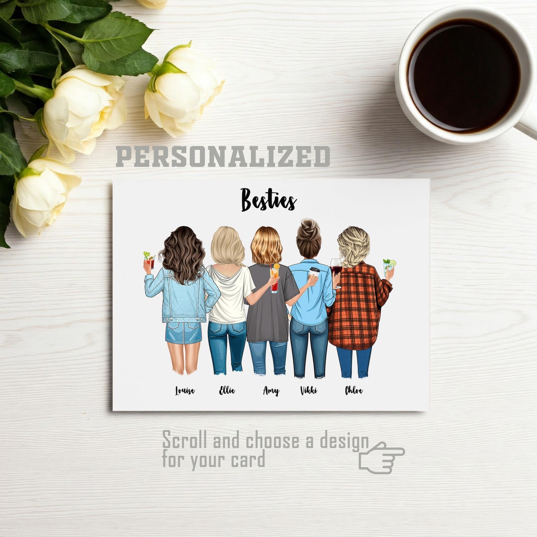 Custom Digital Download Greeting Cards, Customized Gift Friends Card ...
