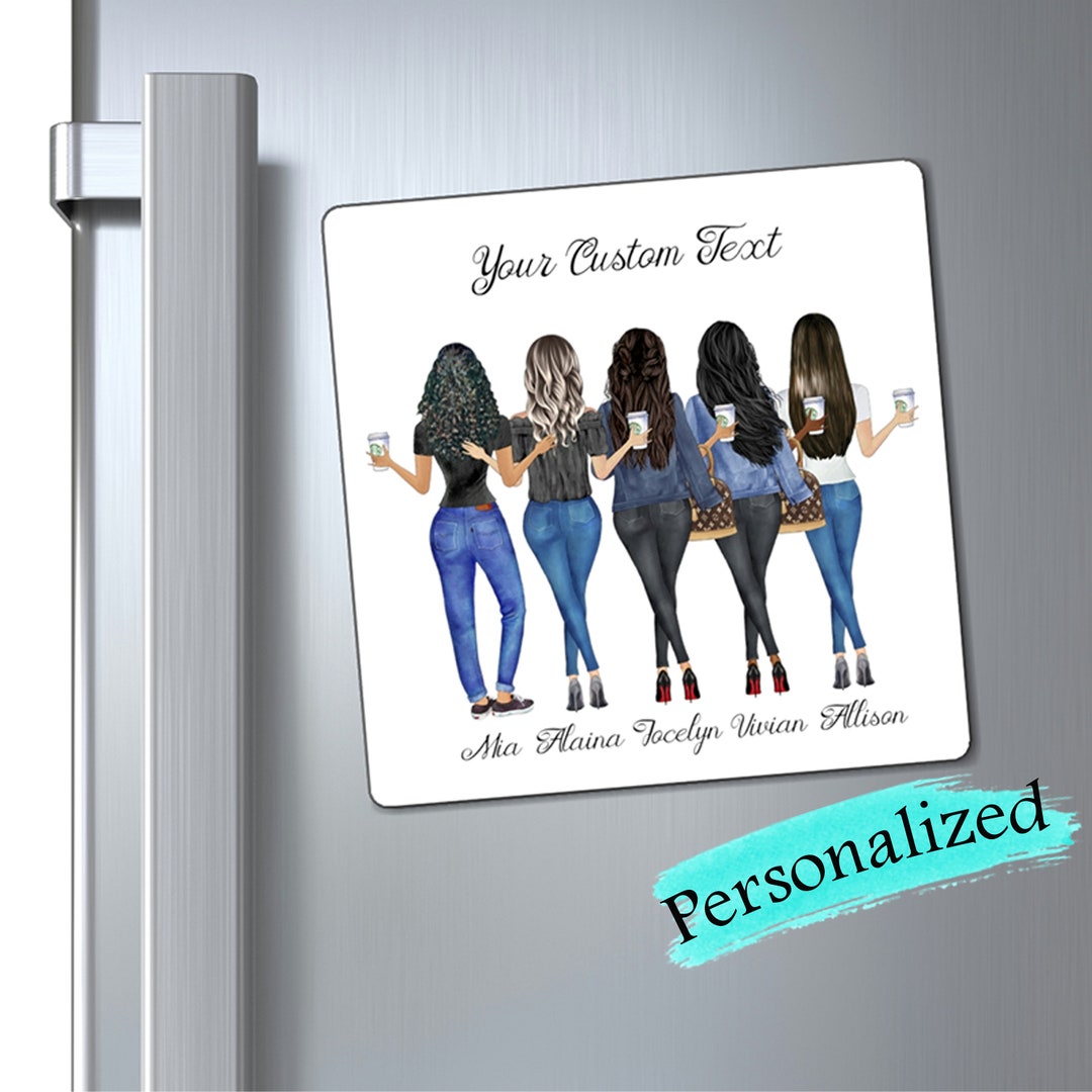 Personalized Best Friends Magnet, Fun and Cute Gift for Girls, Funny ...