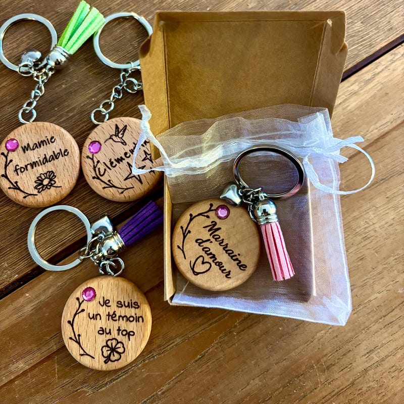 Wooden Key Ring - Etsy