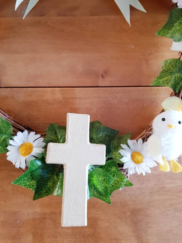 Rattan Spring Easter Decoration Wreath With a Recyled - Etsy