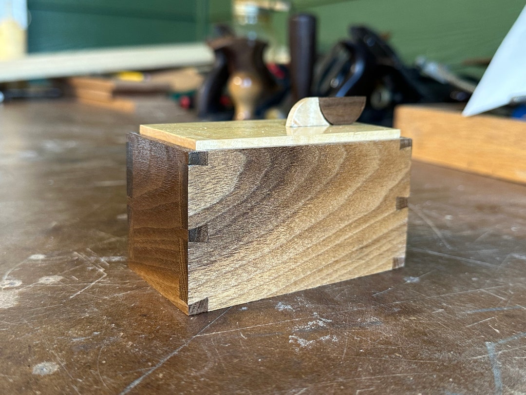Walnut and Birds Eye Maple Micro Box - Etsy