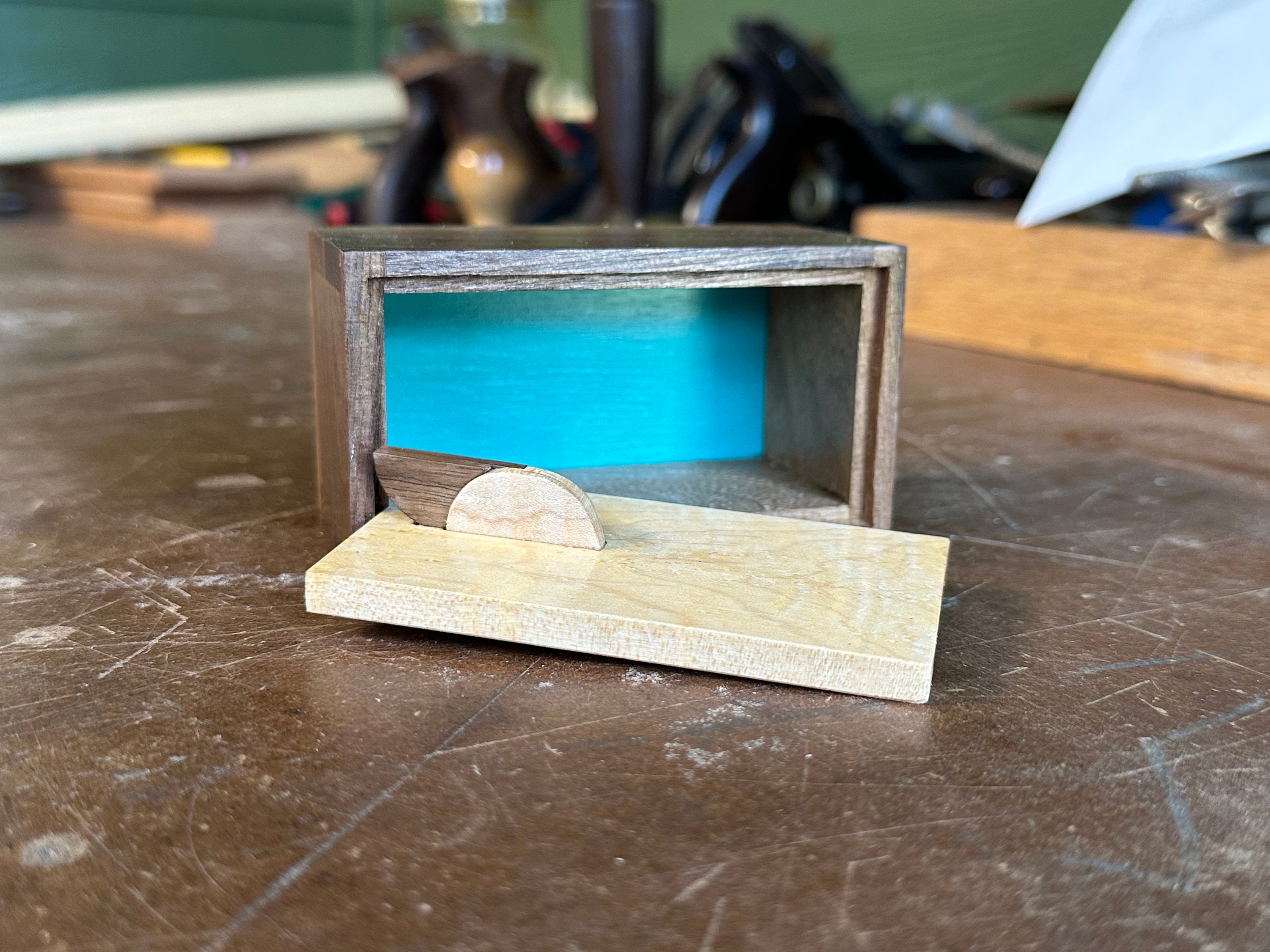 Walnut and Birds Eye Maple Micro Box - Etsy