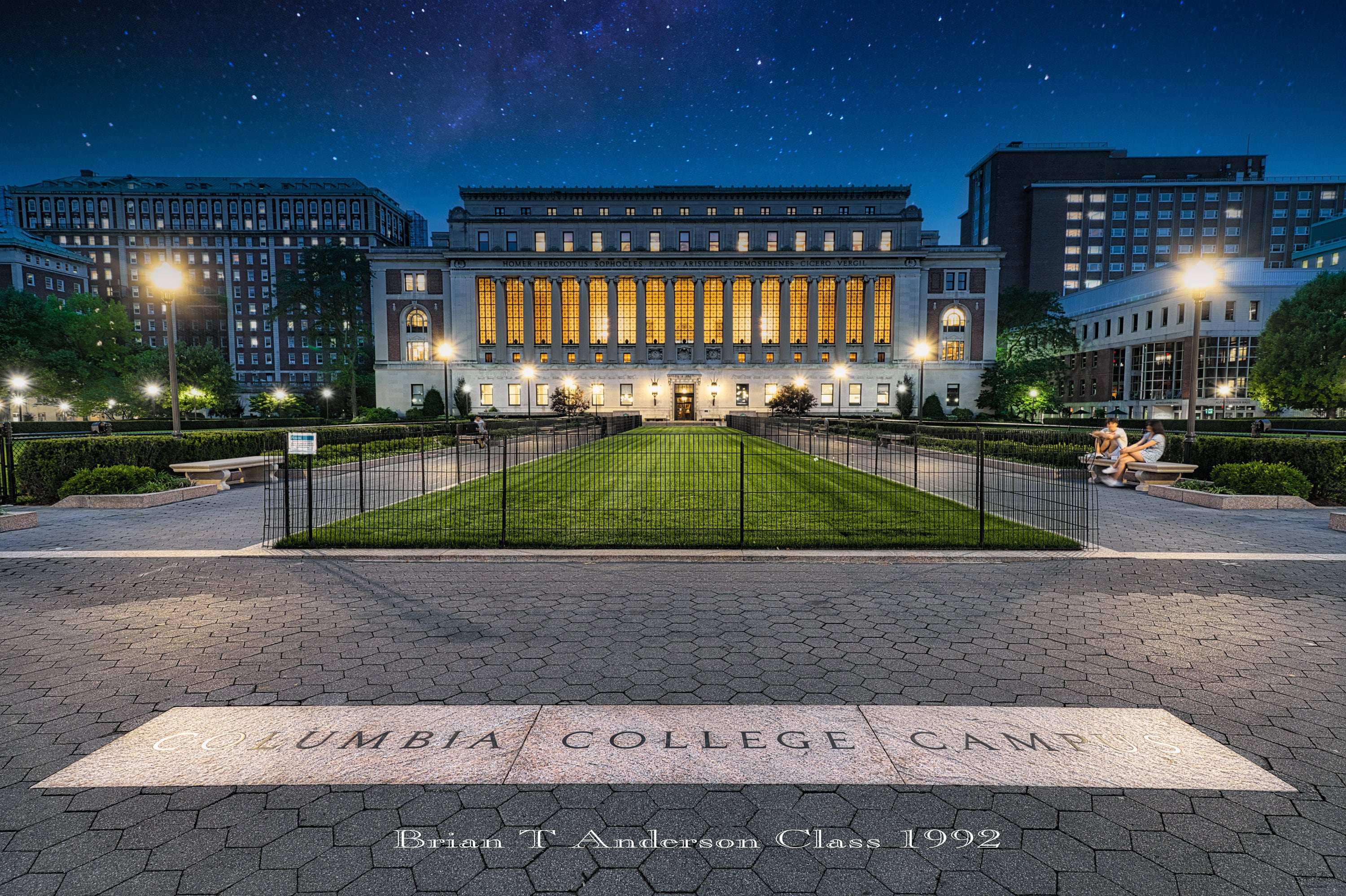 A Print or Canvas of Columbia University. Add Name and Class Year ...