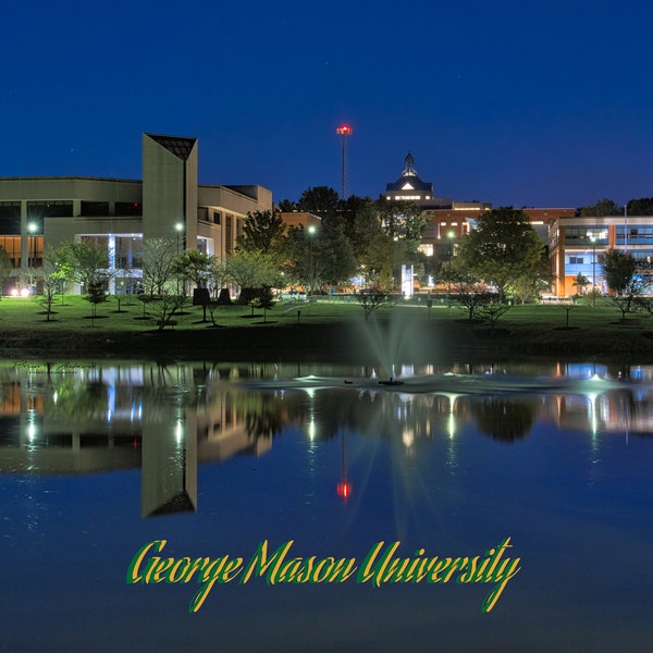 George Mason University Campus Print - Etsy