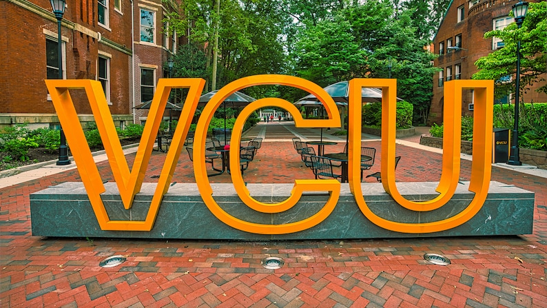 VCU Virginia Commonwealth University Campus Sign. Add Name and Class ...