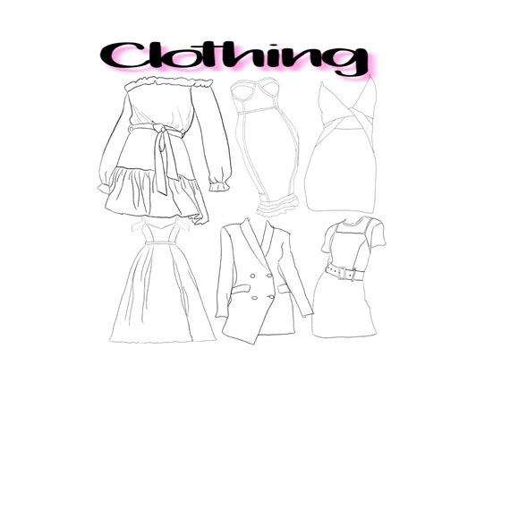 Procreate 6 Dress Stamps | Etsy