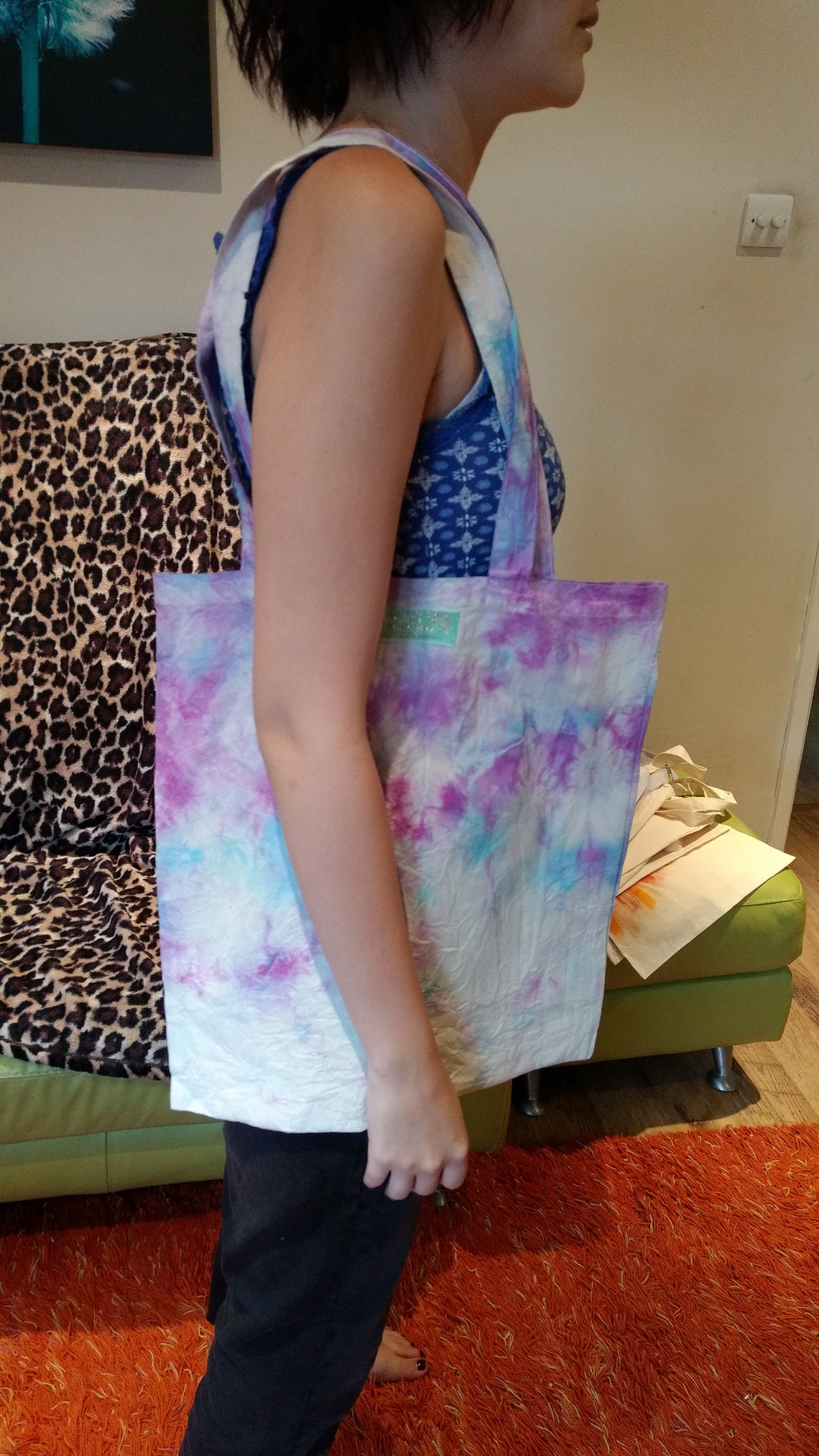 Unique Hand-Painted Betta Fish Tote Bag | Etsy