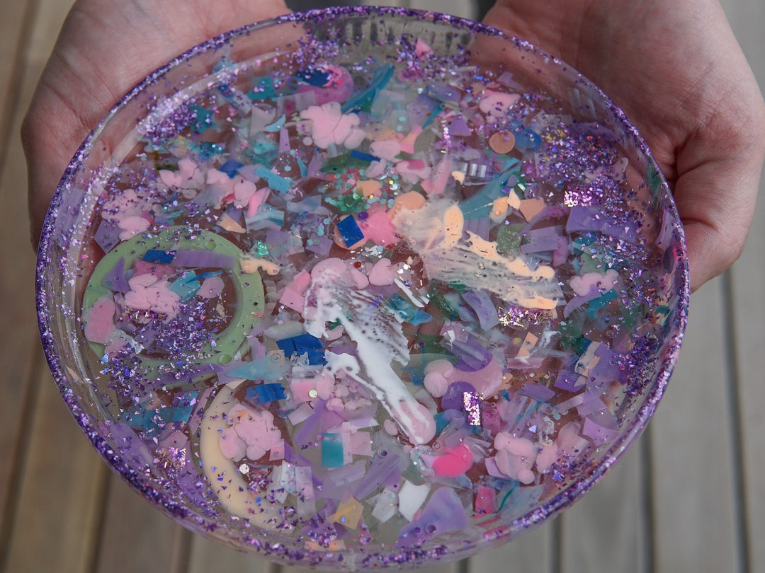 Pastel Scrap Resin Dish Handmade Resin Homewares - Etsy