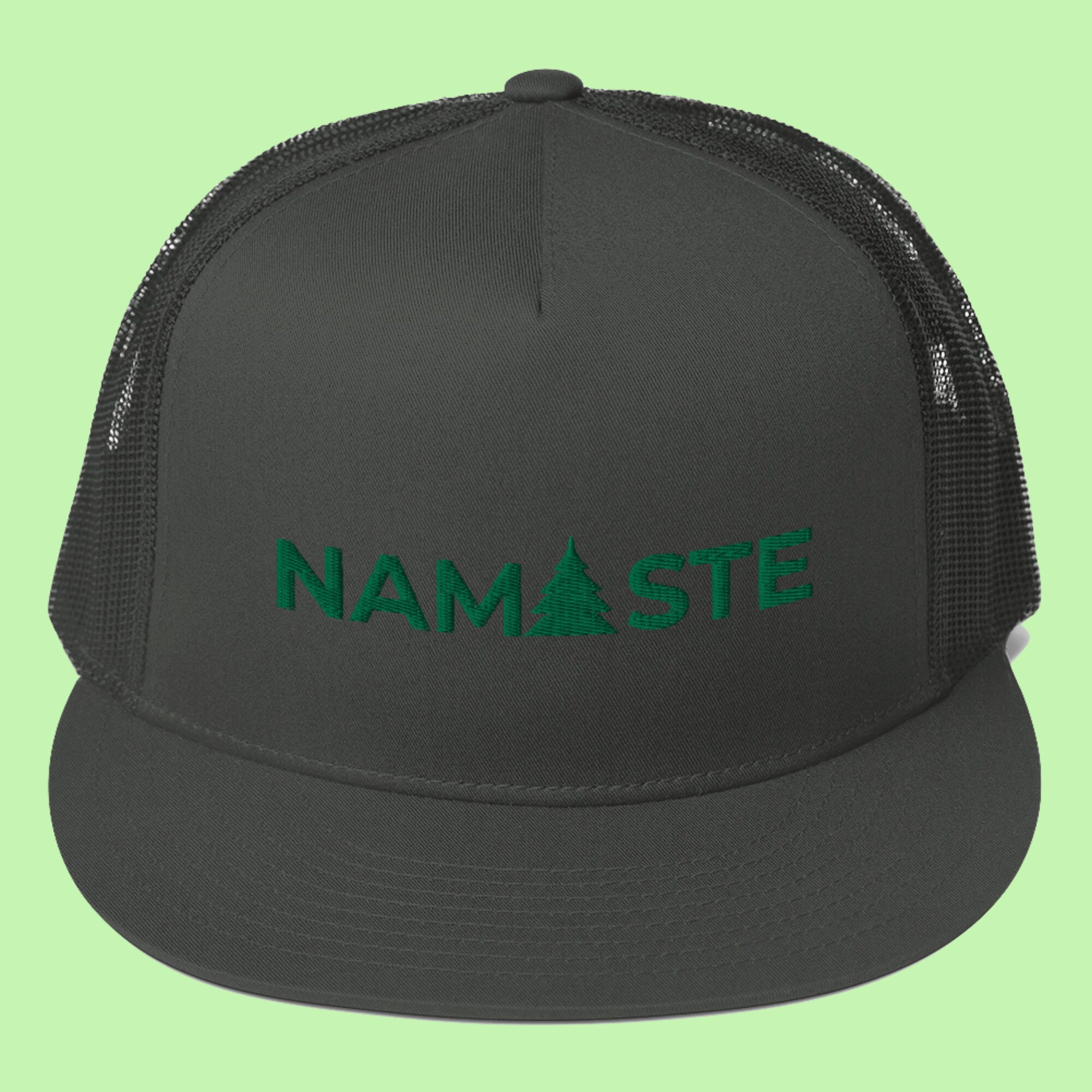 Embroidered Trucker Hat Namaste Gift Nature Lover Women's Hat Mens ...