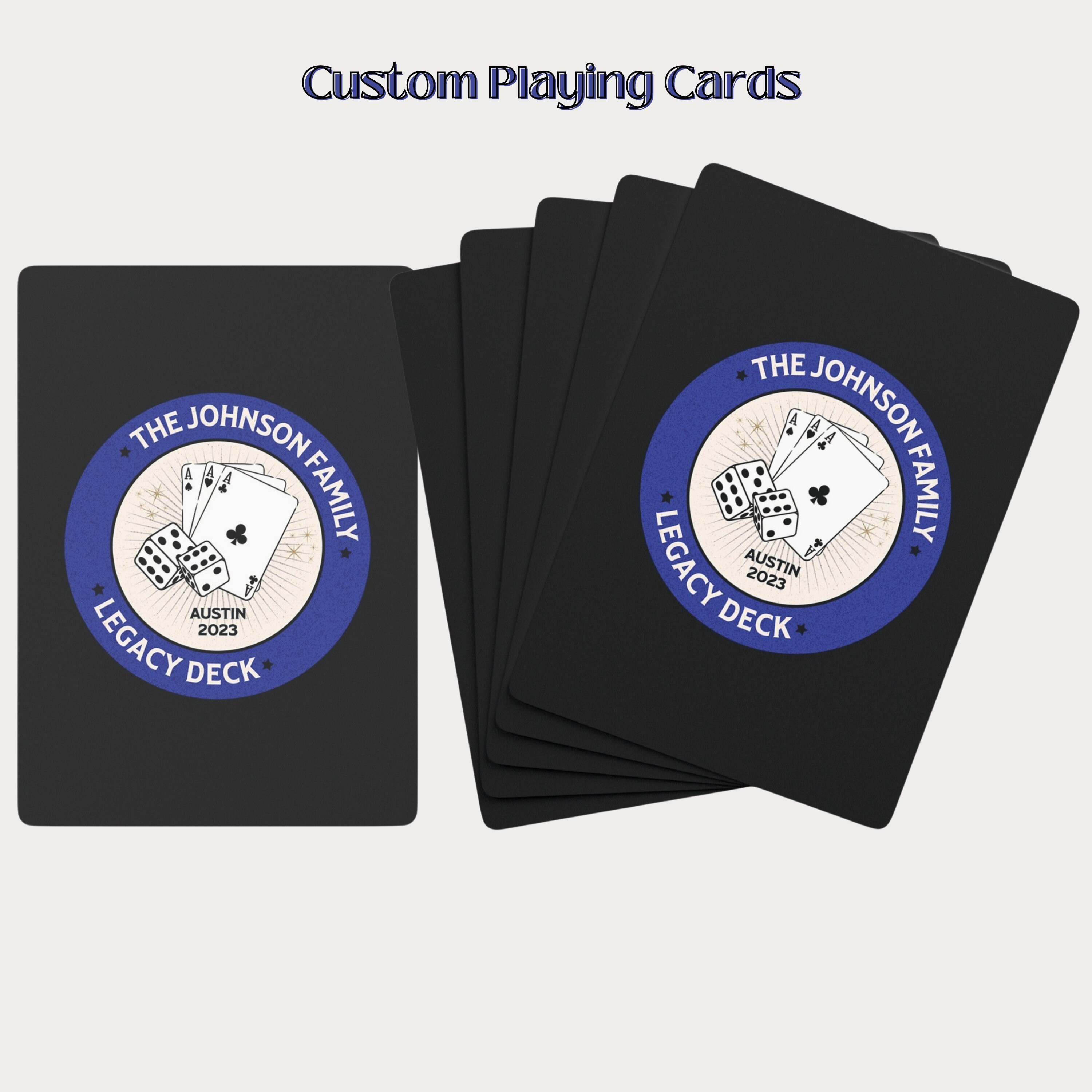 Personalized Playing Cards, Custom Card Deck, Personal Poker Cards ...
