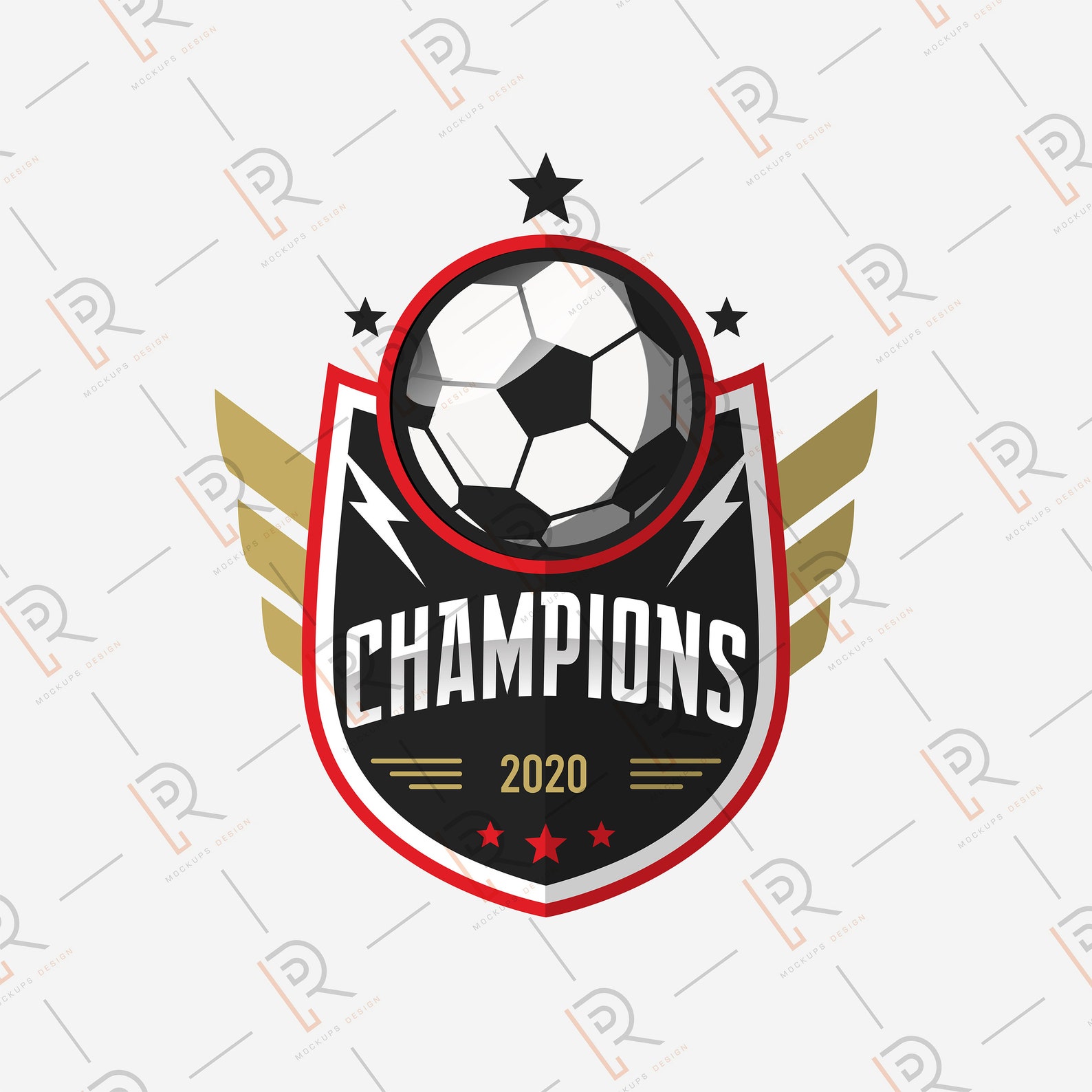 Soccer Badge Logo Design Templates Football FC Eps, Jpeg, Png, Pdf, Svg ...