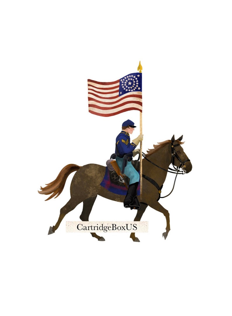 Union Civil War Cavalry DIGITAL PNG Clip Art Downloadable | Etsy