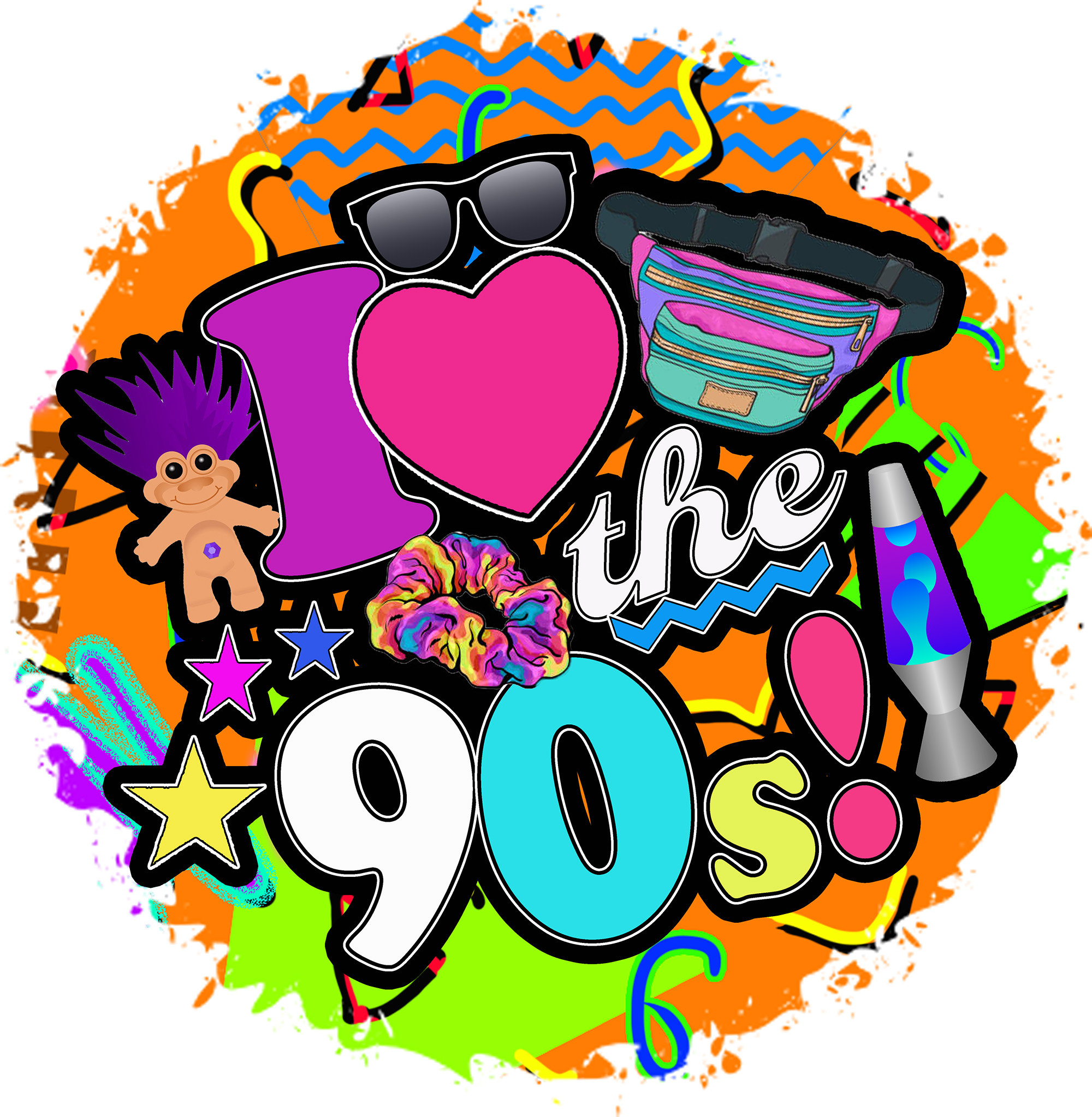 I Love the 90s Png File Sublimation Print Retro - Etsy
