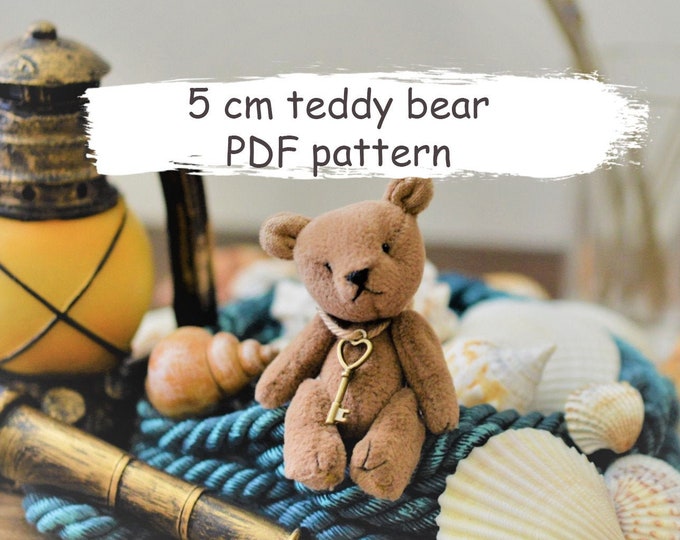 Miniature Teddy Bear PDF Pattern, Mini Bear Pattern, Teddy Bear Pattern ...