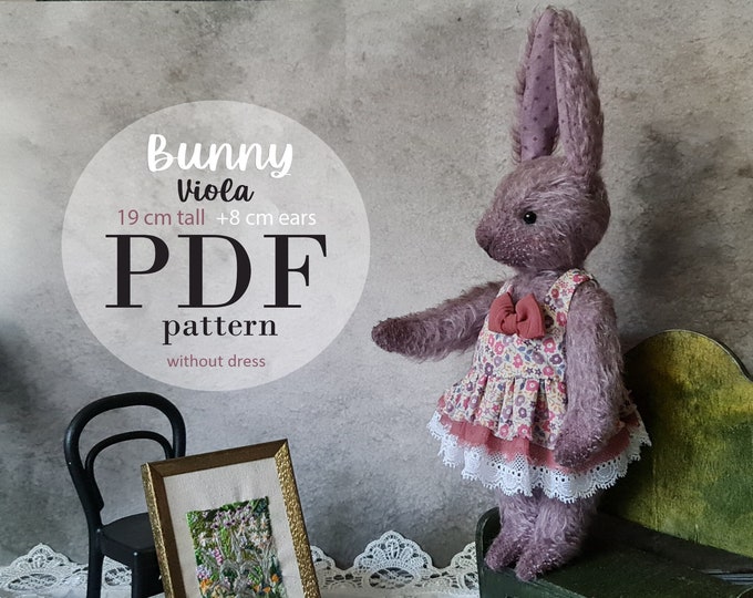 Cute Bunny Sewing PDF Pattern Teddy Toy Jointed Pattern - Etsy