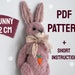 Bunny Sewing PDF Pattern Teddy Toy Jointed Pattern Rabbit | Etsy UK