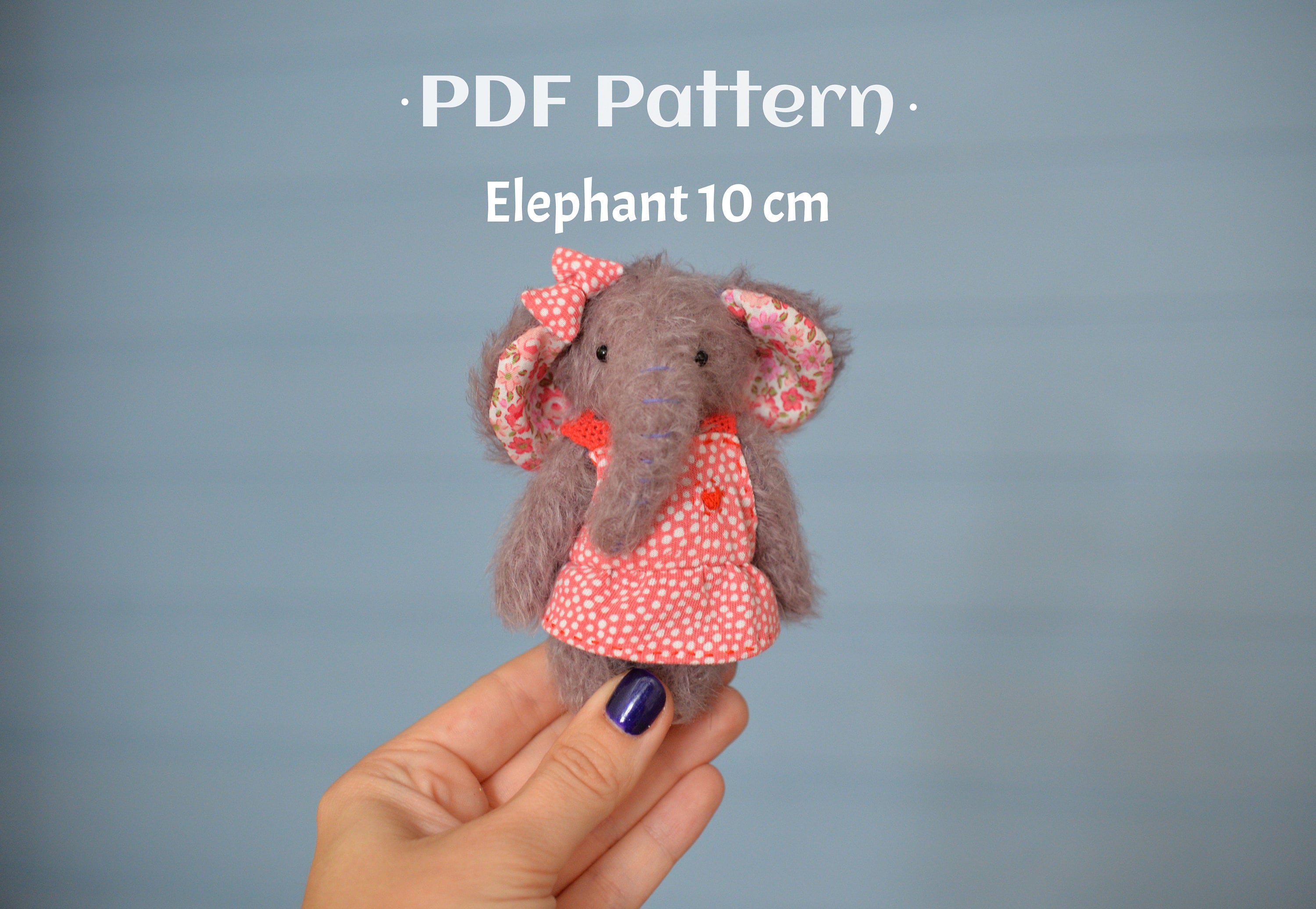 Stuffed Teddy Elephant Sewing Pattern Pdf Pattern for - Etsy