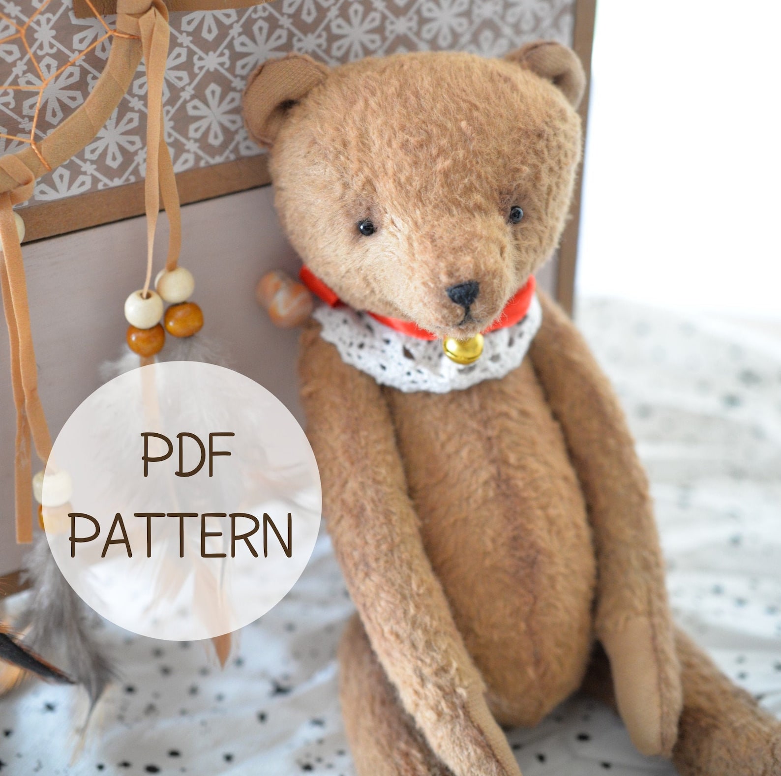 Jointed Brown Teddy Bear Sewing ONLY Pattern Pdf Pattern for - Etsy