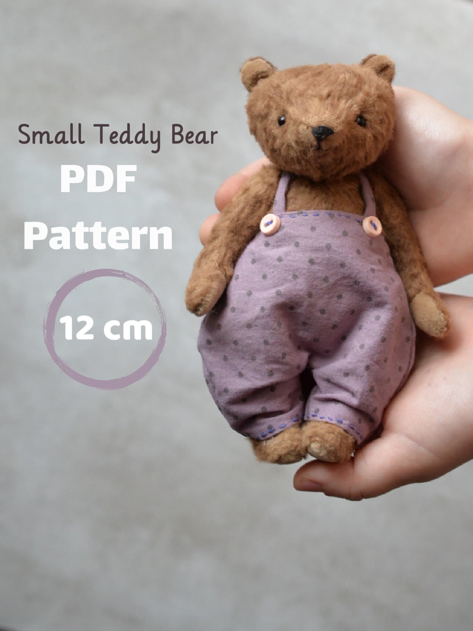 Stuffed Teddy Bear ONLY Sewing Pattern Pdf, Pattern for Bear Sewing ...