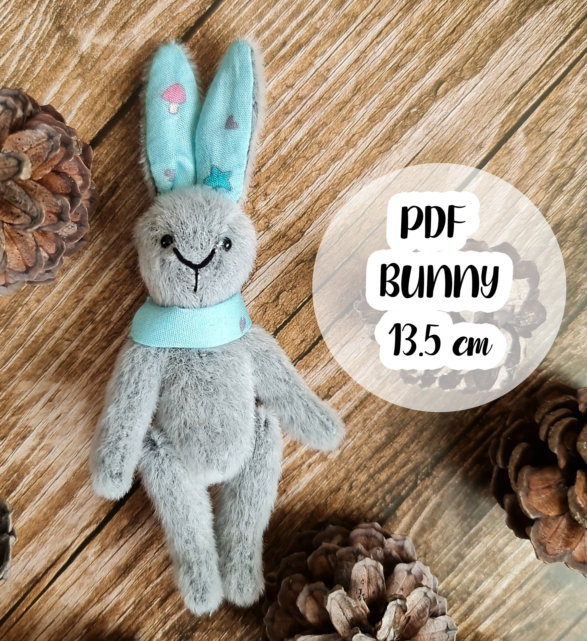 Small Bunny Sewing PDF Pattern, Teddy Toy Jointed Pattern, Rabbit Pdf ...