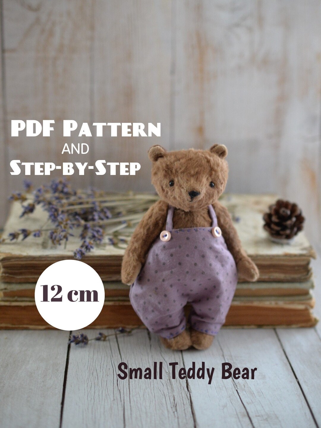 Miniature Teddy Bear PDF Pattern, Small Teddy Bear Pattern, Teddy Bear ...