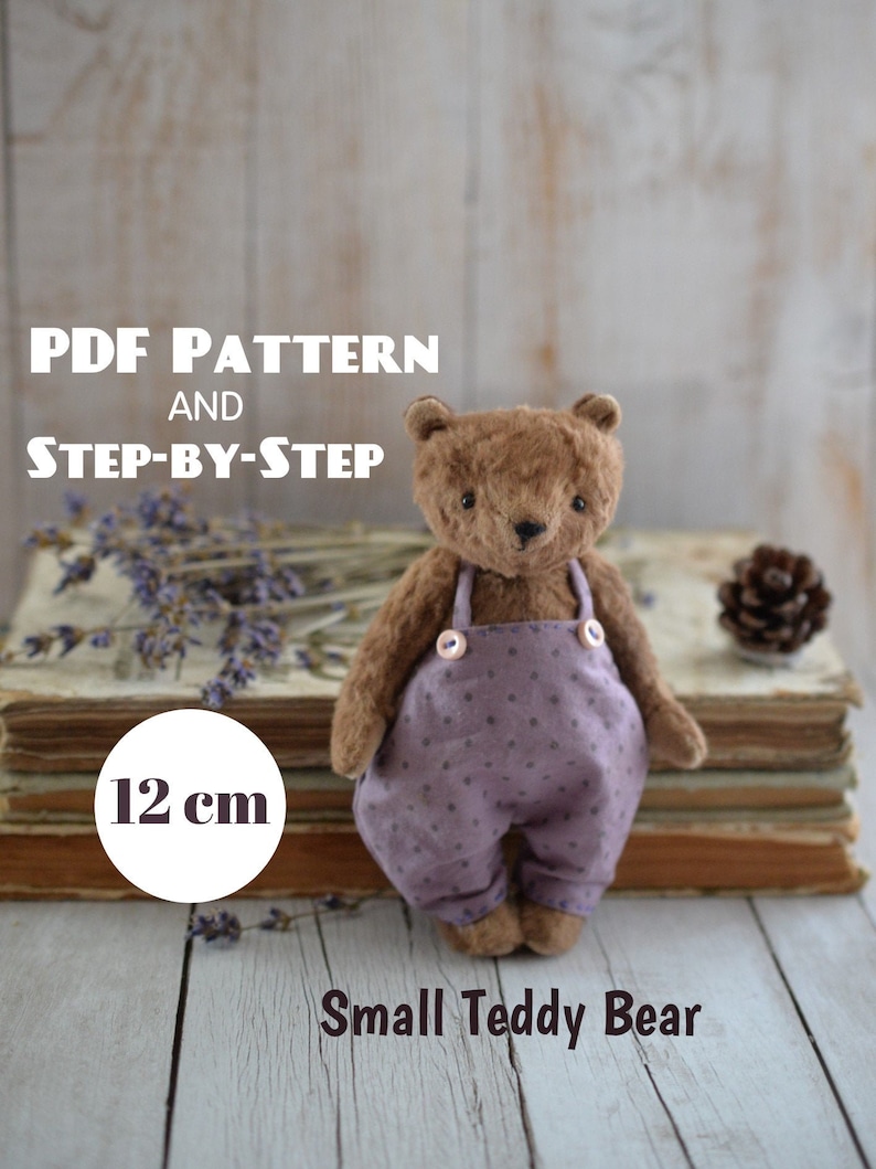 Miniature Teddy Bear PDF Pattern Small Teddy Bear Pattern - Etsy