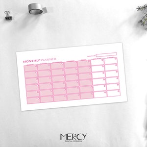 Personal Monthly Planner Printable, Personal Size Monthly Calendar - Etsy