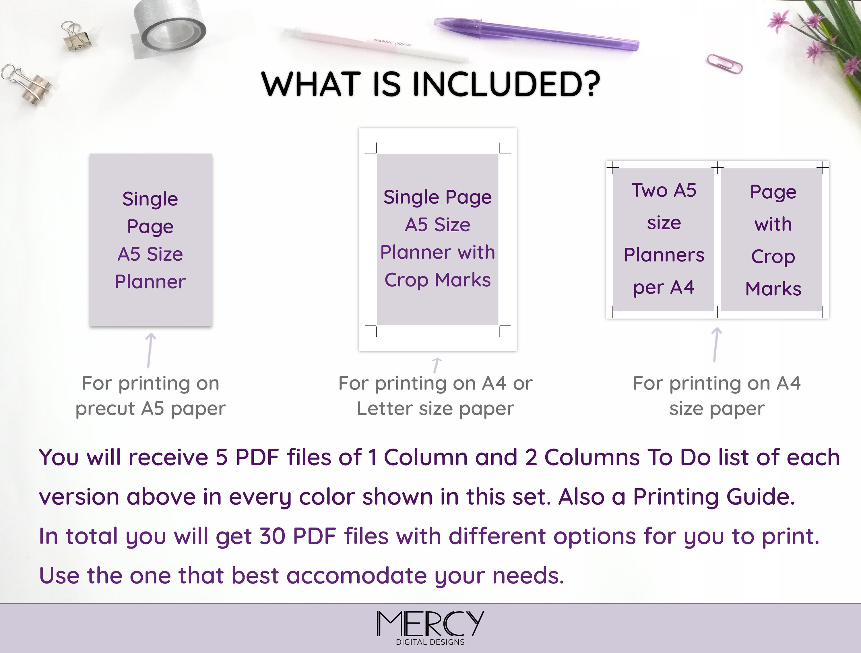 A5 to Do List Printable Task List Set Pastel - Etsy