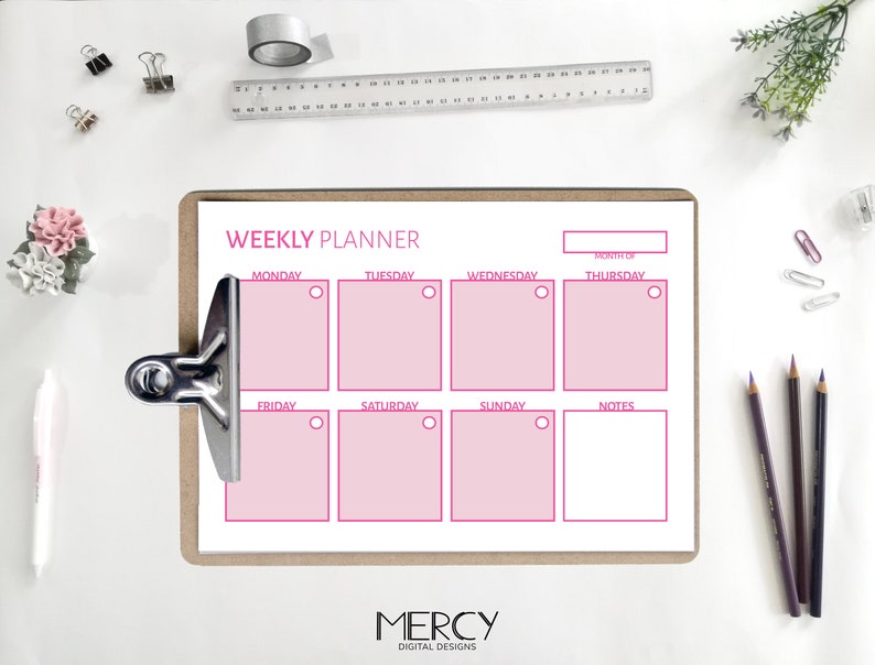Printable Weekly Planner Landscape Weekly Planner Printable - Etsy