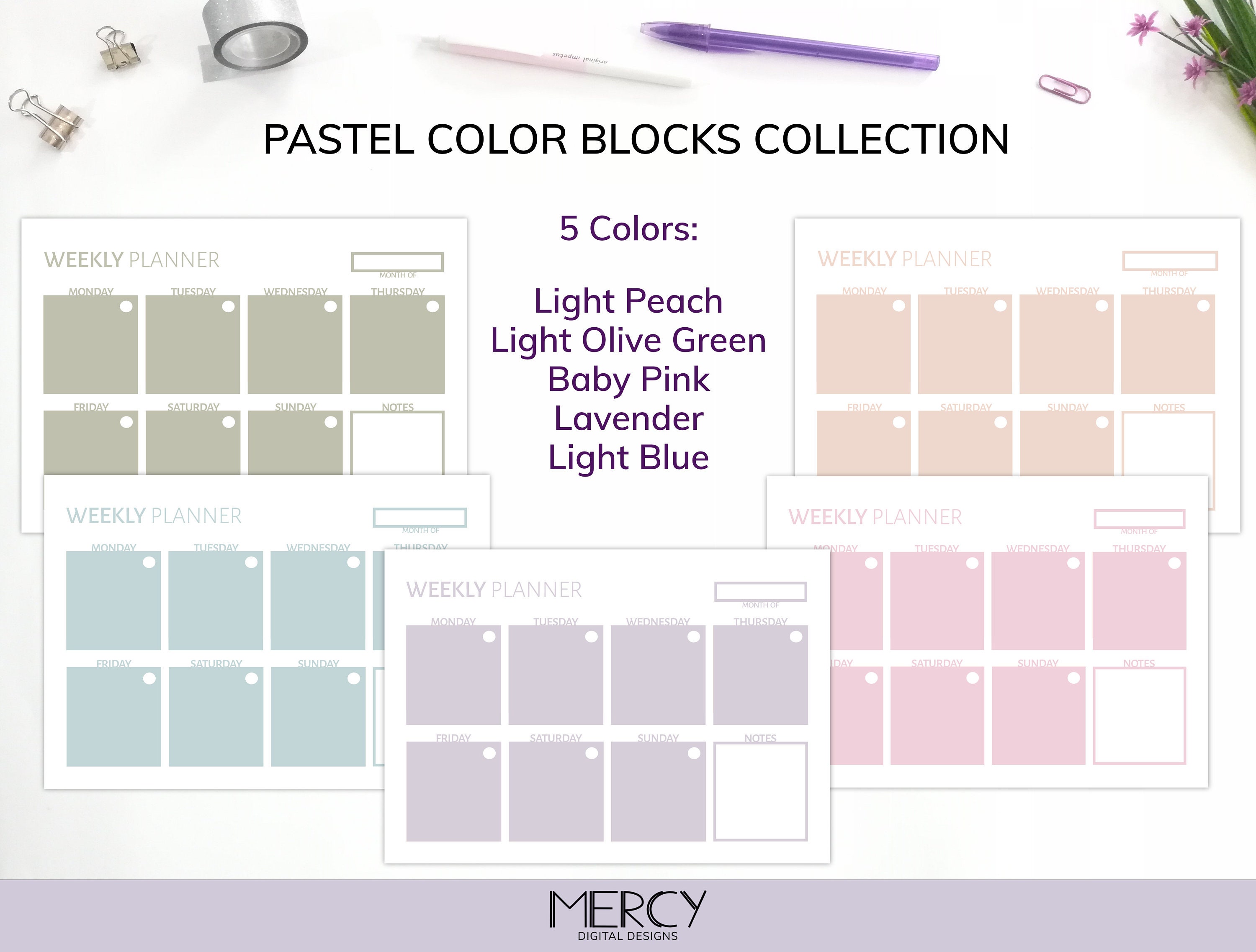 A5 Weekly Planner Printable - Etsy