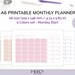 A6 Monthly Planner Printable, A6 Undated Calendar - Etsy