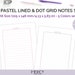 A6 Notes Printable, Lined Notes, Dot Grid Notes, Pastel Notes - Etsy