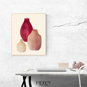 Abstract Vases Wall Art Printable Watercolor Vases Digital - Etsy