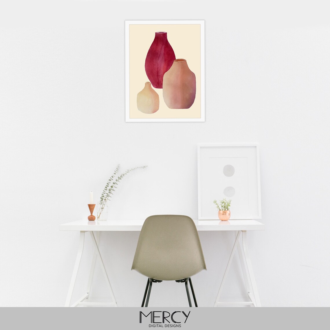 Abstract Vases Wall Art Printable Watercolor Vases Digital - Etsy